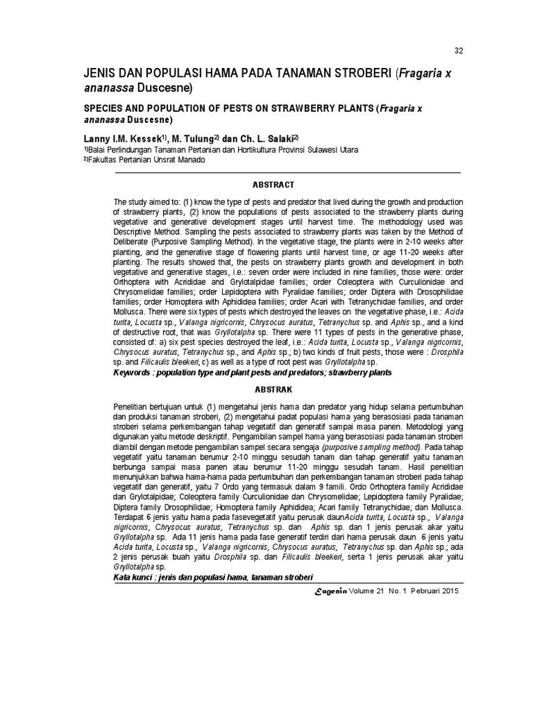 Jurnal | PDF | Insects | Insects And Humans