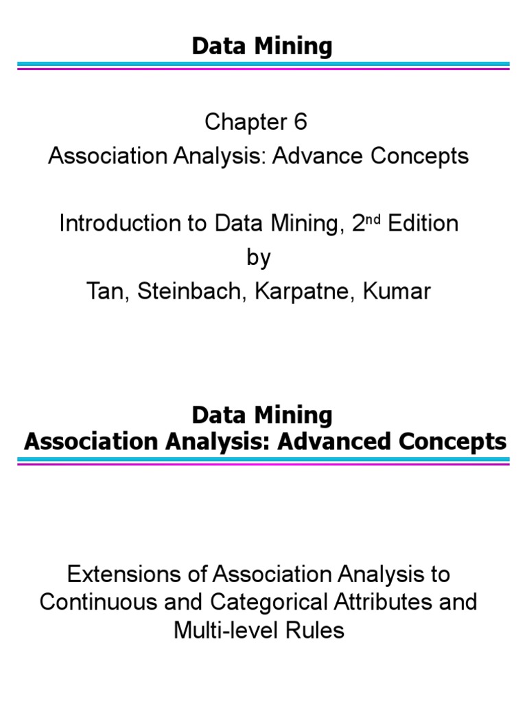 Chap6 Advanced Association Analysis | PDF | Categorical Variable | Teaching Mathematics