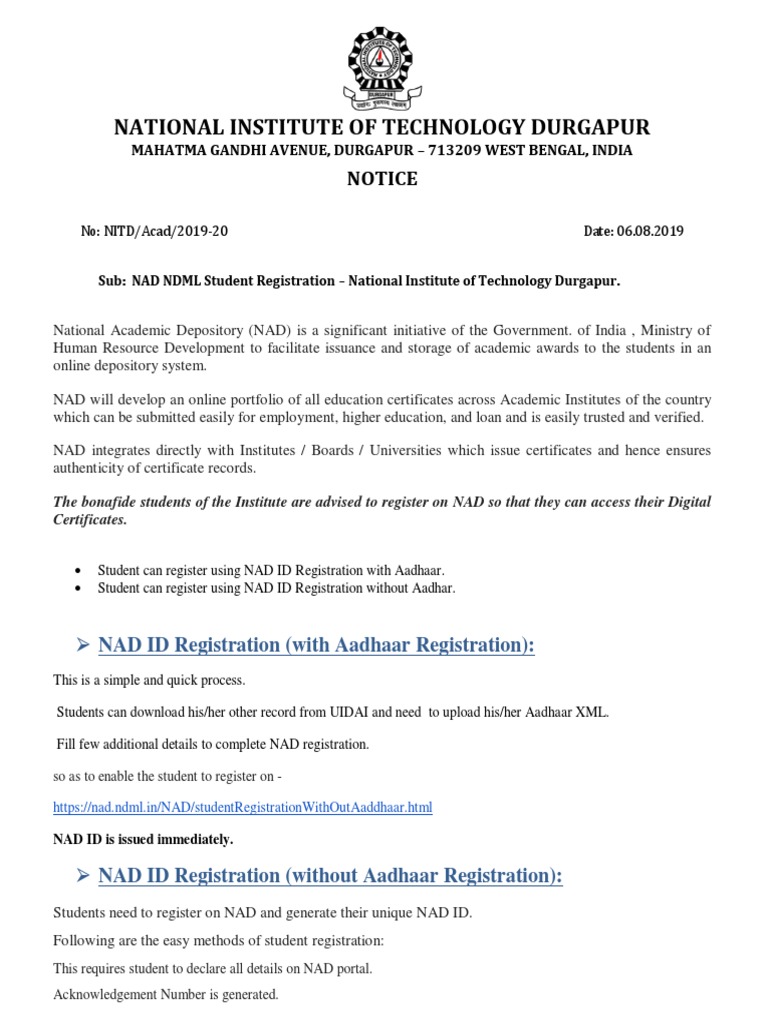 NAD Student Registration September 2019 | PDF | Information Technology ...