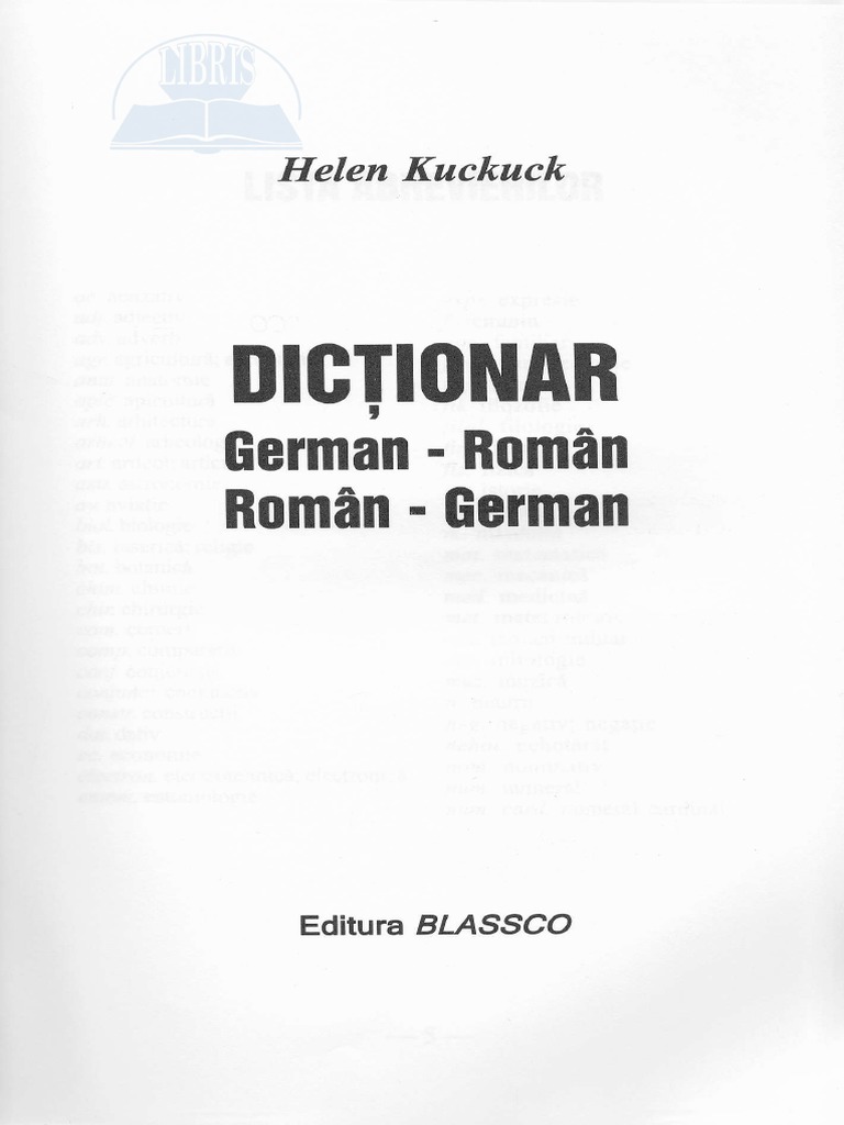 Dictionar German-Roman, Roman-German - Helen Kuckuck | PDF