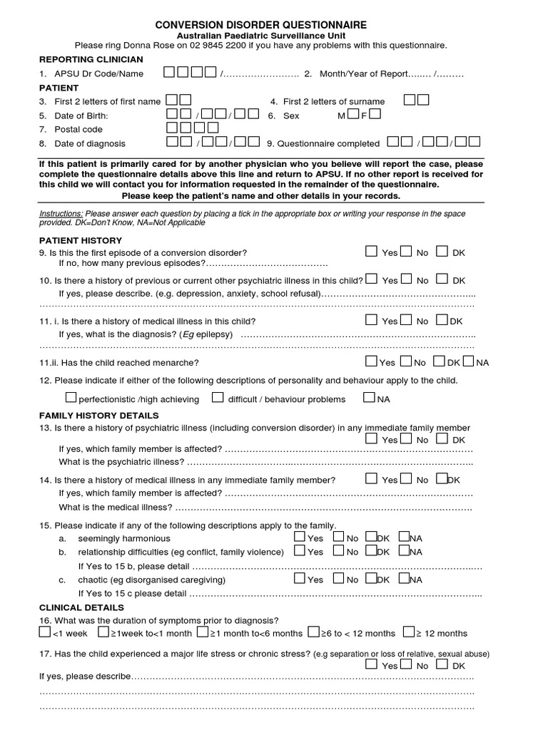 Conversion Disorder | PDF | Mental Disorder | Psychiatry