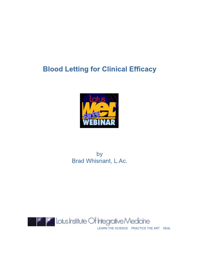 Lotus Notes Bleeding Letting For Clinical | PDF | Vein | Blood Vessel