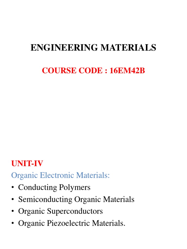 Class - EM-unit-4 | PDF | Oled | Semiconductors
