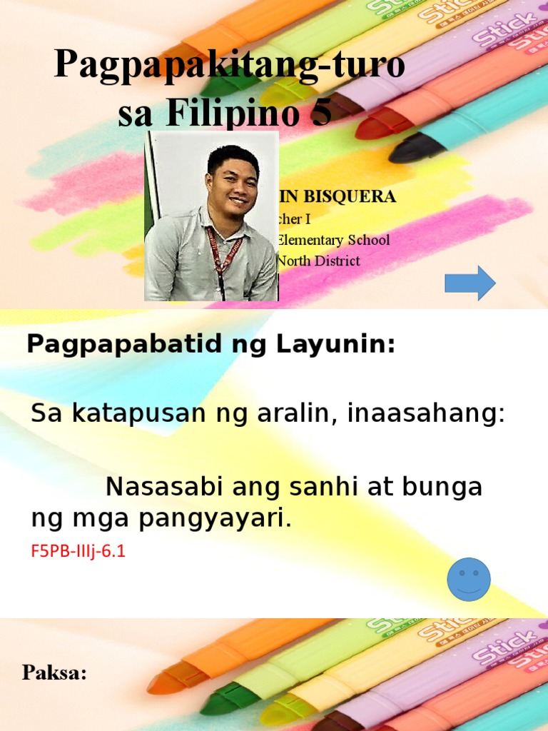 Manny A. Bisquera Filipino 5 PPT Sanhi at Bunga | PDF