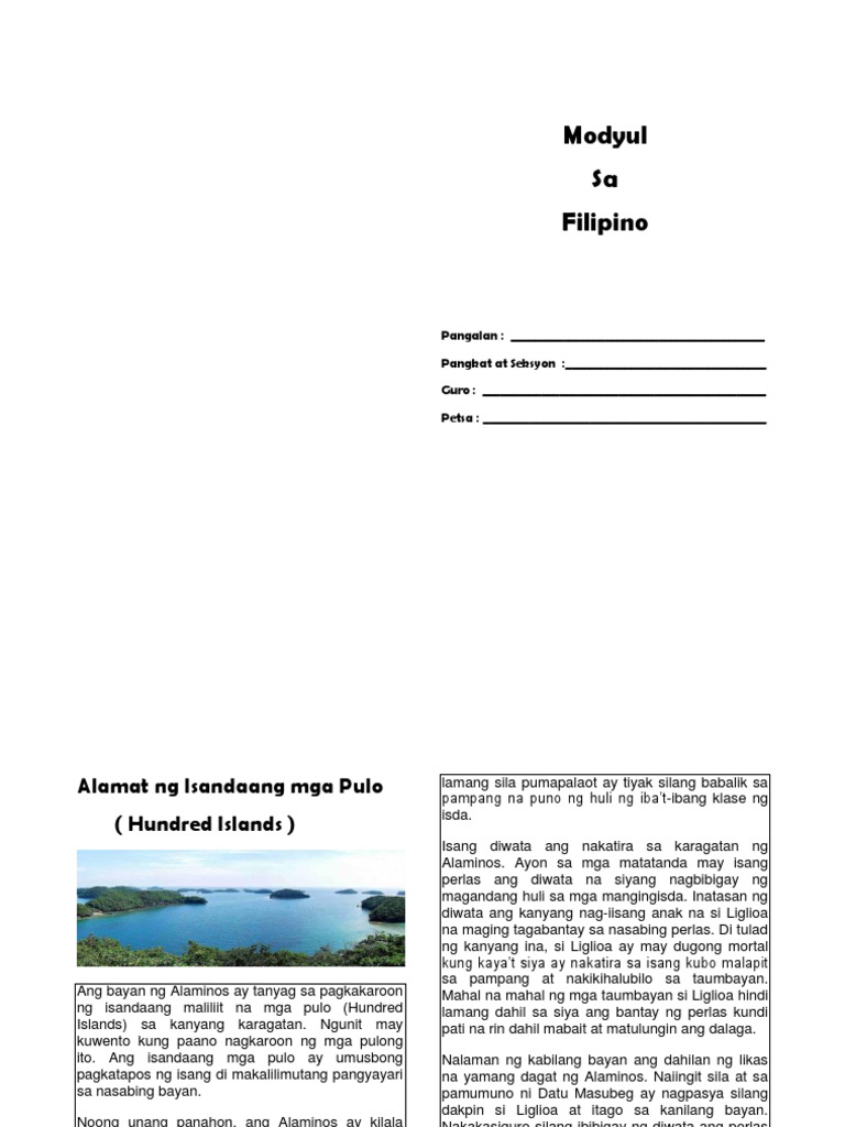 Modyul Sa Filipino Final2 1 | PDF