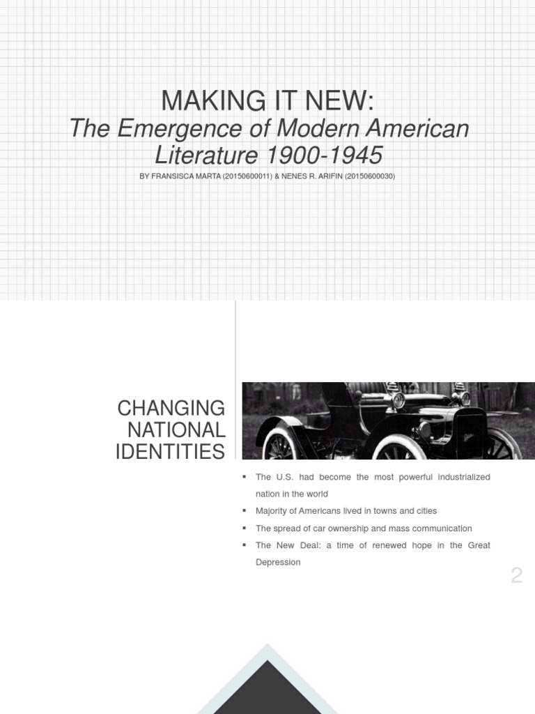 Emergence of Modern American Literature | PDF | The Age Of Innocence ...