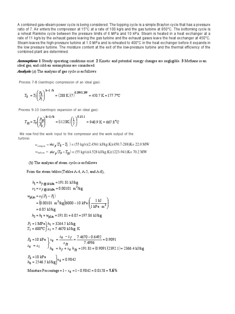 Calculations | PDF | Steam Engine | Gas Turbine