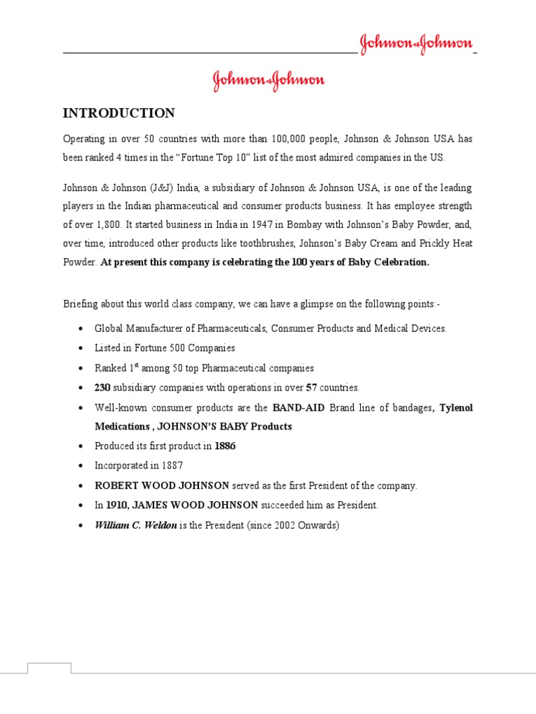 Johnson & Johnson Marketing Mix Product Mix & Branding | PDF | Social ...