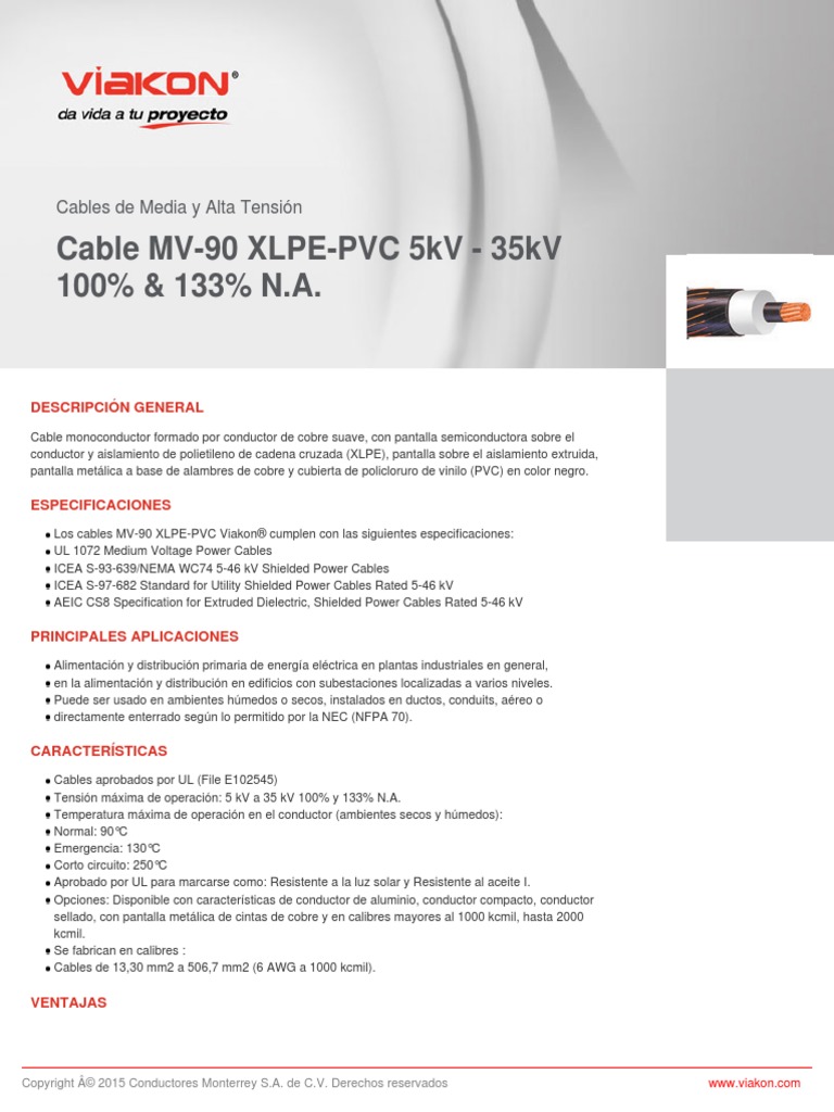Viakon Cables | PDF | Conductor electrico | Aluminio