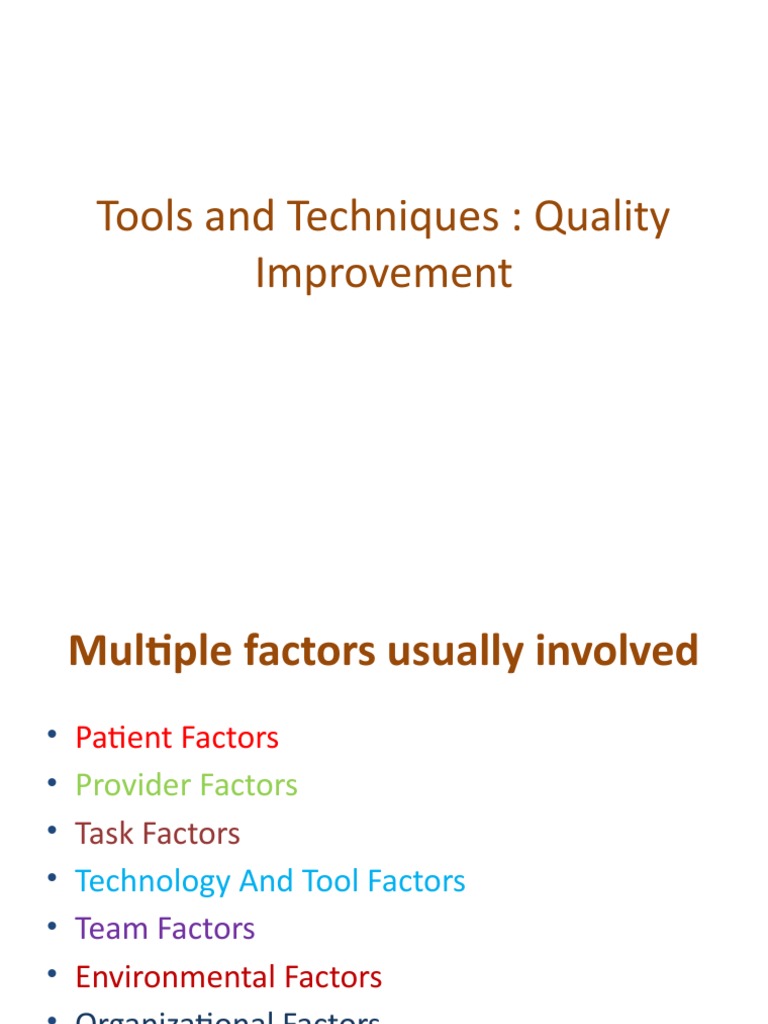 Tools and Techniques: Quality Improvement | PDF
