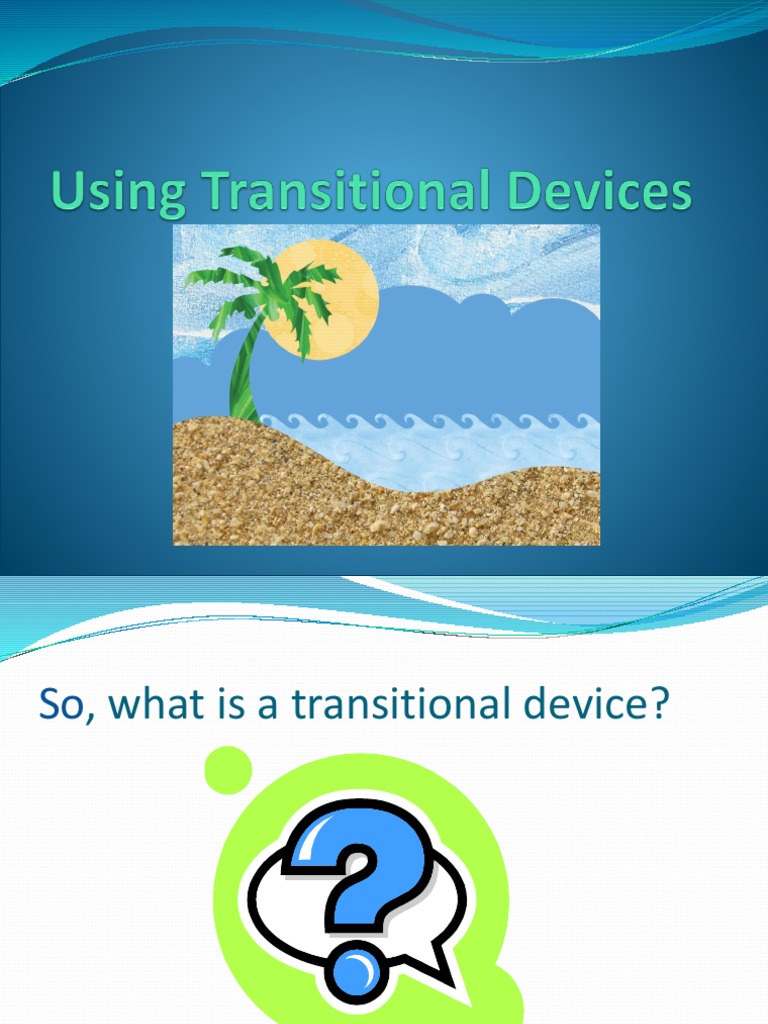 Using Transitional Devices | Download Free PDF | Semiotics | Communication