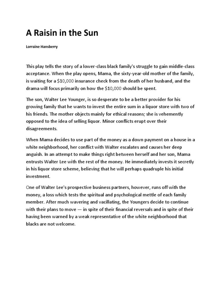 A Raisin in The Sun | PDF