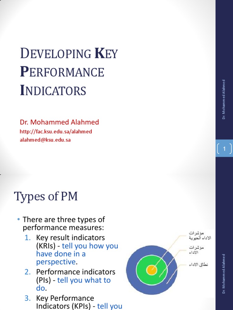 Developing Key Performance Indicators | PDF | Performance Indicator | Chronic Condition