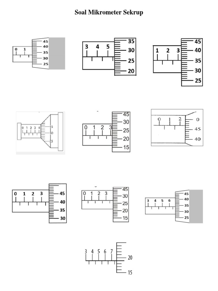 Soal Mikrometer Sekrup | PDF