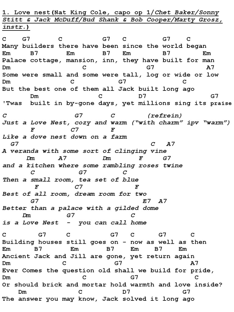 Gitaarakkoorden en Teksten Jazz Standards Met Gitaar CD 7 | PDF | Jazz ...