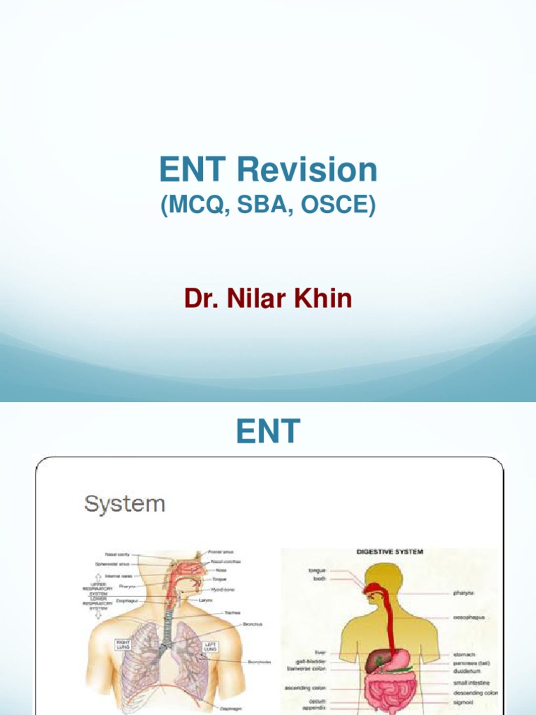 ENT Revision: Dr. Nilar Khin | PDF