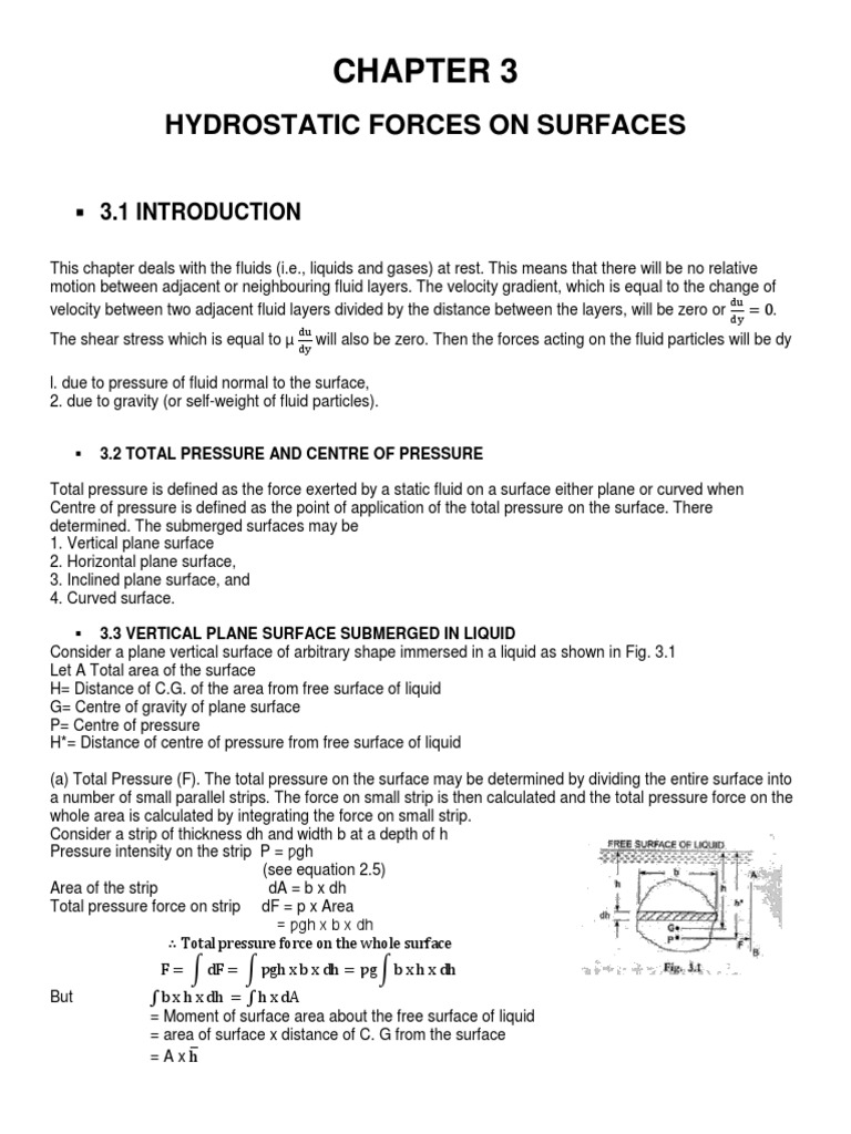 Chapter 3 | PDF | Pressure | Fluid Mechanics