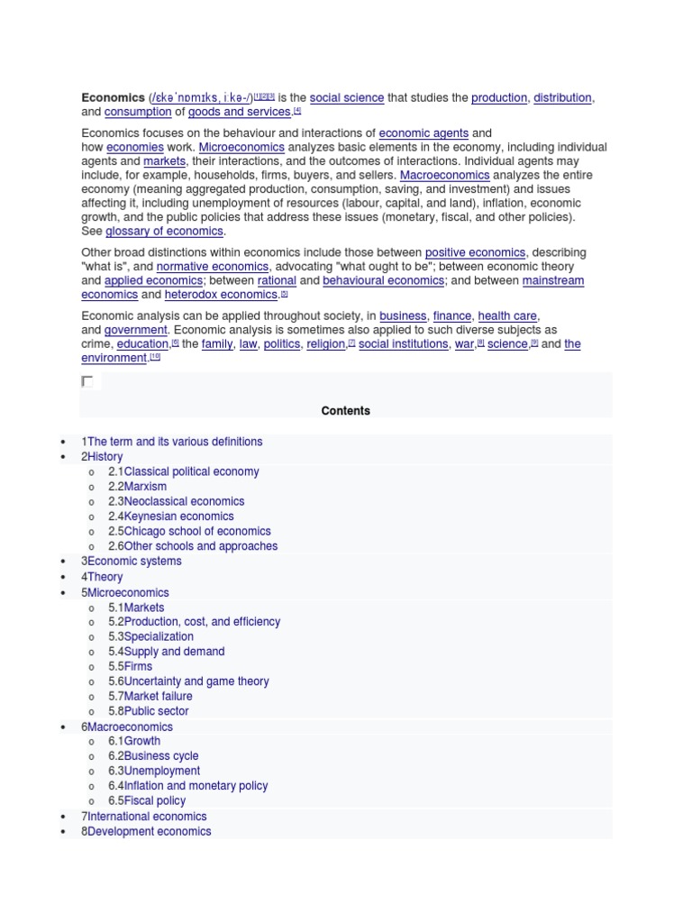 Economics | PDF | Neoclassical Economics | Classical Economics