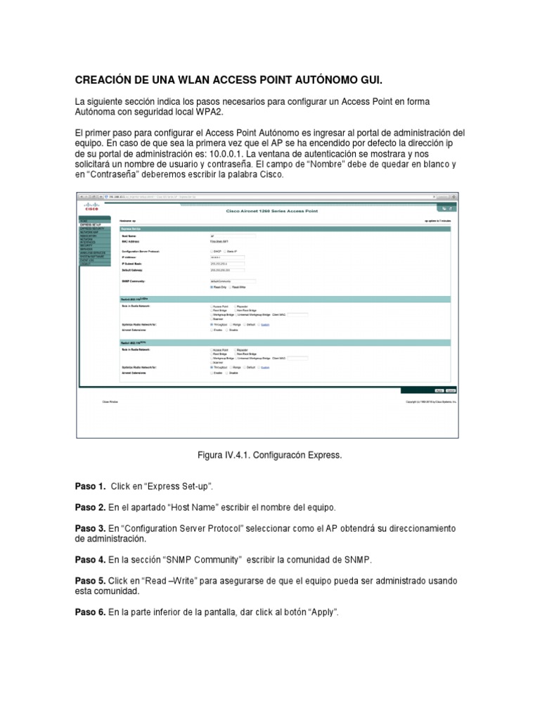 Configurar Access Point | PDF | Punto de acceso inalámbrico ...