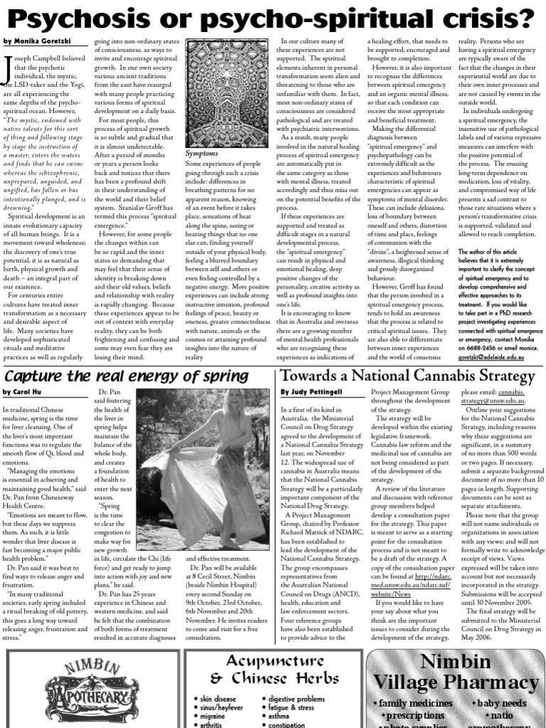 Psychosis or Psycho-Spiritual Crisis | PDF | Spirituality | Psychosis