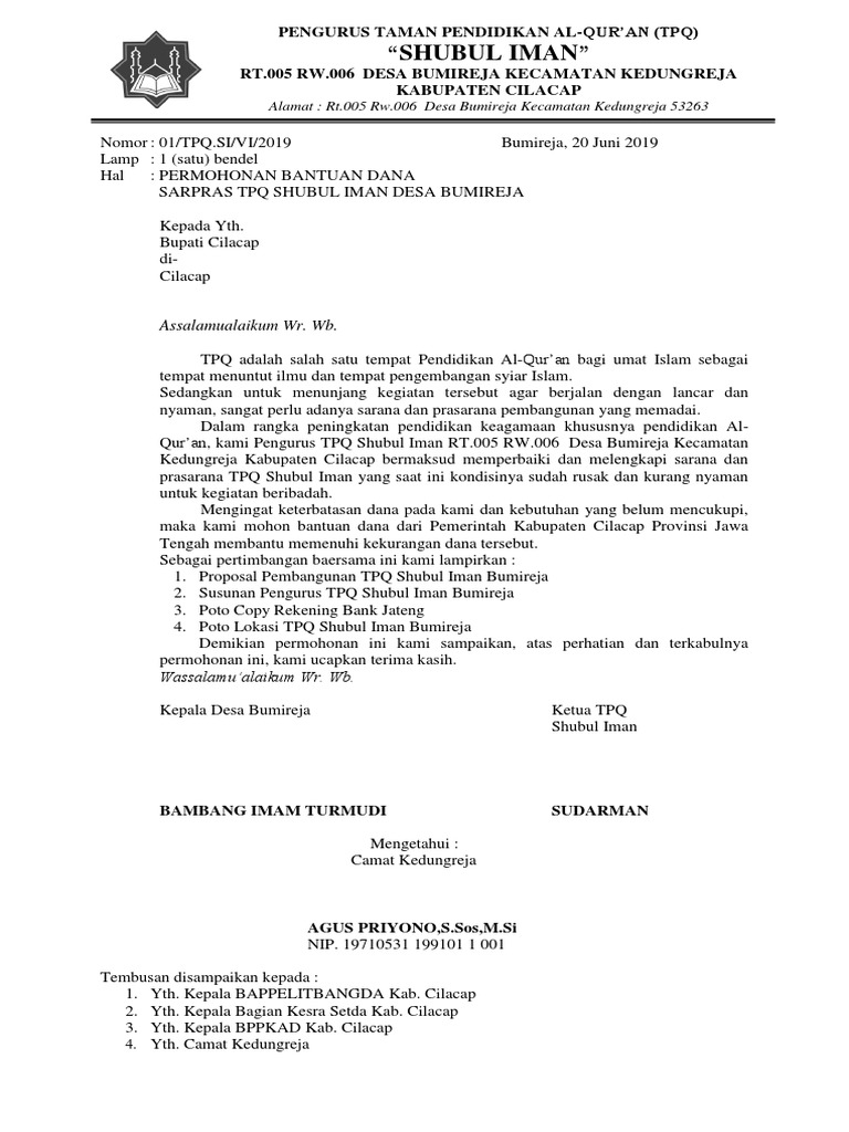 Contoh Proposal TPQ | PDF