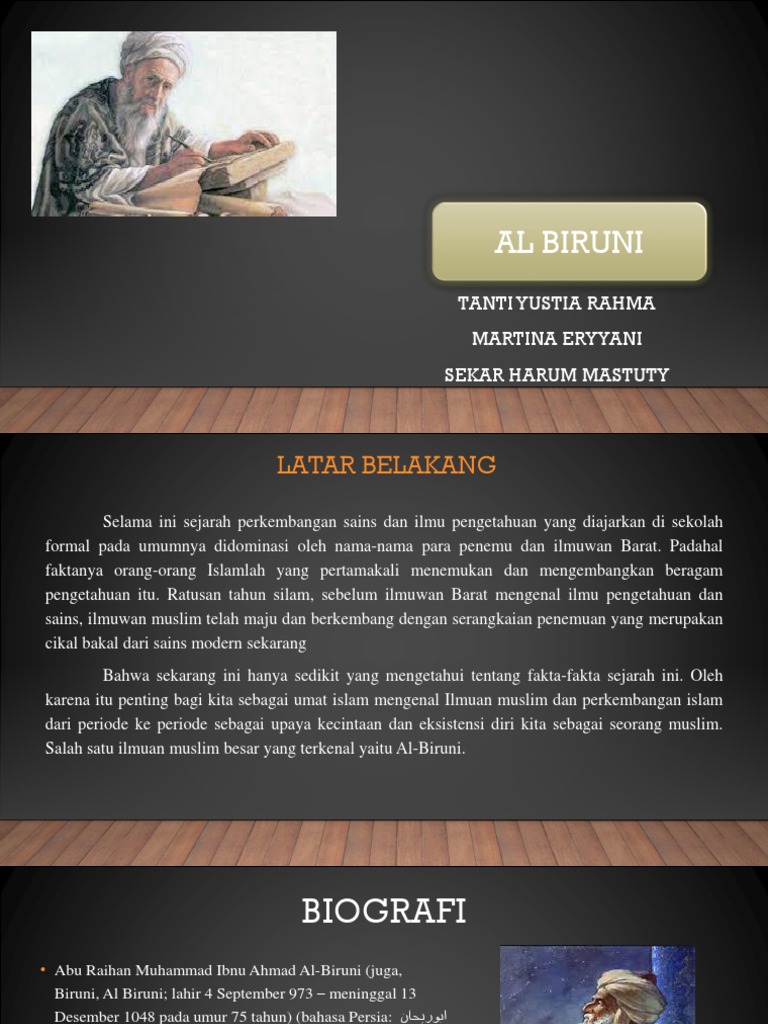 Biografi dan Kontribusi Al-Biruni | PDF | Ilmu Sosial | Sejarah
