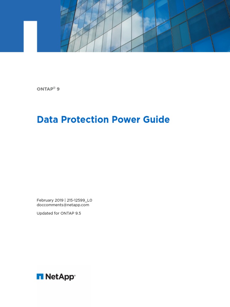 ONTAP 9 Data Protection Power Guide | PDF | Replication (Computing) | Backup