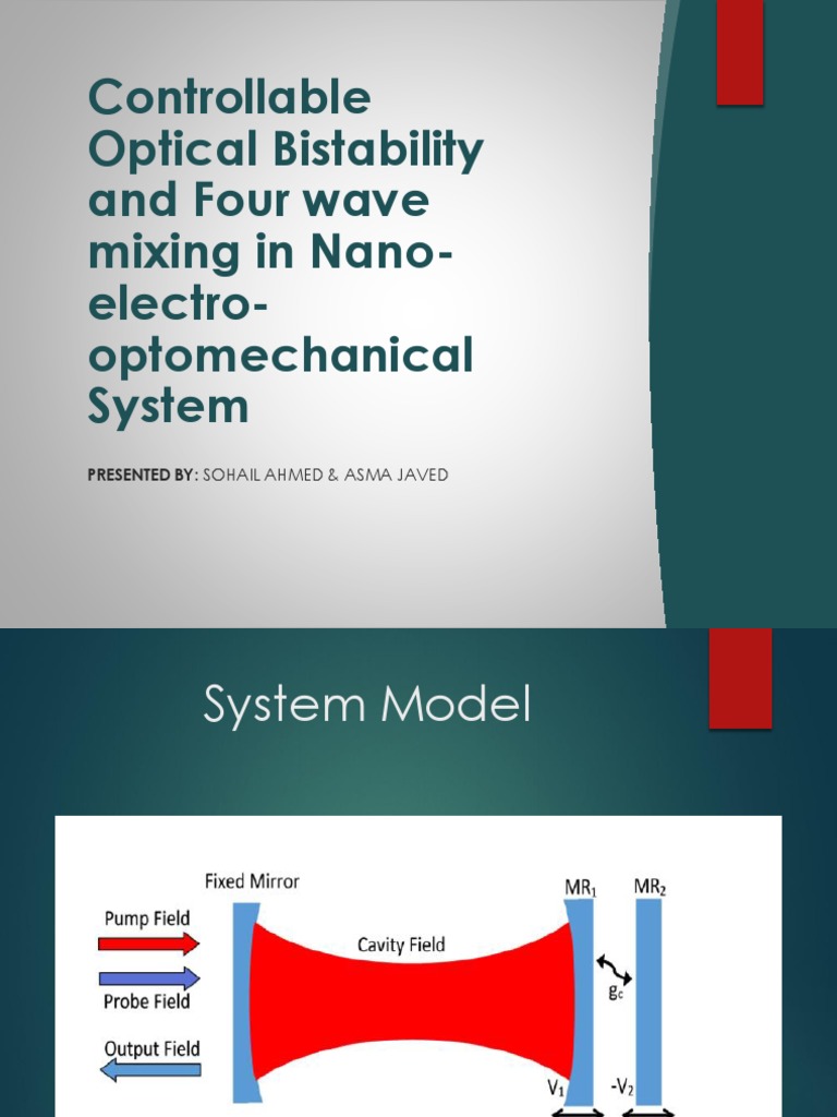 Controllable Optical Bistability and Four Wave Mixing in Nano-Electro ...