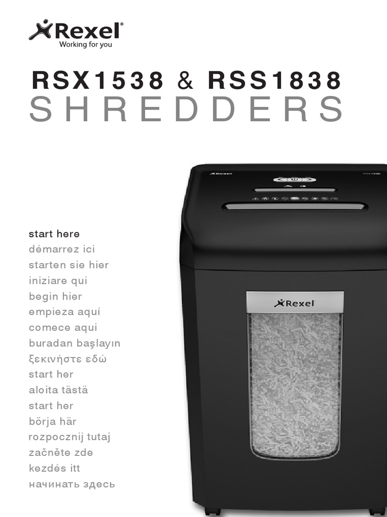 Rexel Shredder Manual | PDF | Electronic Waste | Production And ...