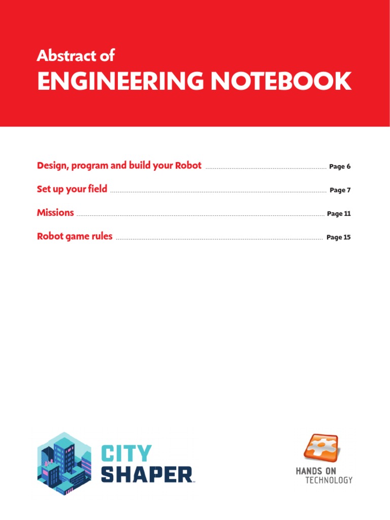 CITY SHAPER Engineering Notebook Abstract ROBOT GAME | PDF