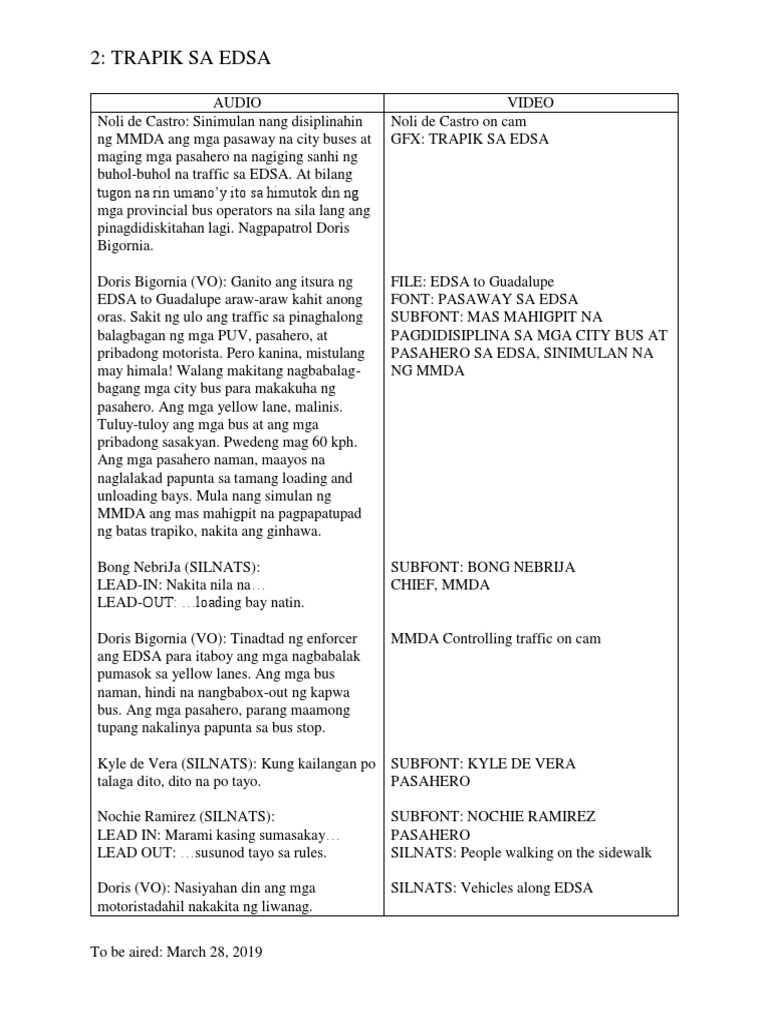 TV News Script | PDF