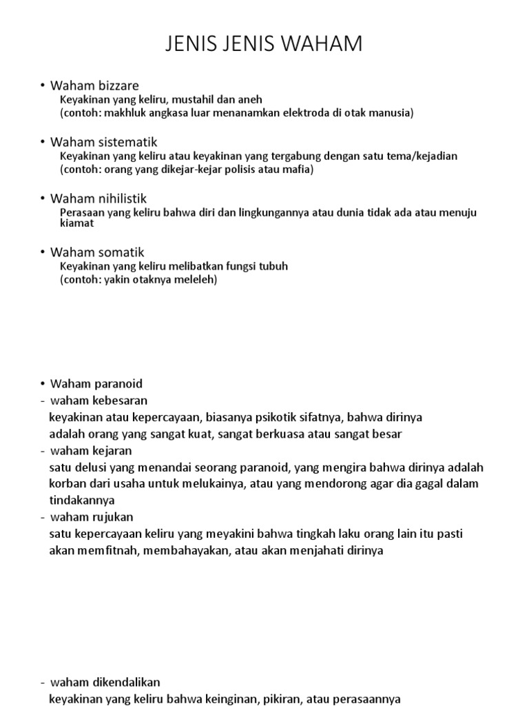 Jenis Waham | PDF