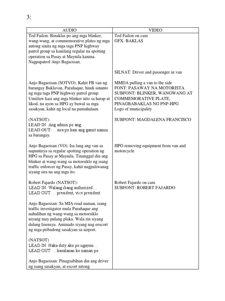 TV News Script Sample | PDF