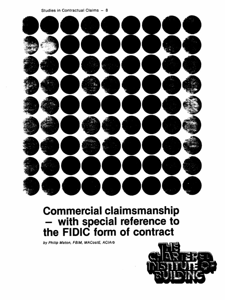 Commercial Claims Man Ship - With Special Reference To The FIDIC Form ...