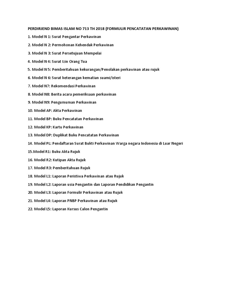 Formulir Pencatatan Perkawinan | PDF