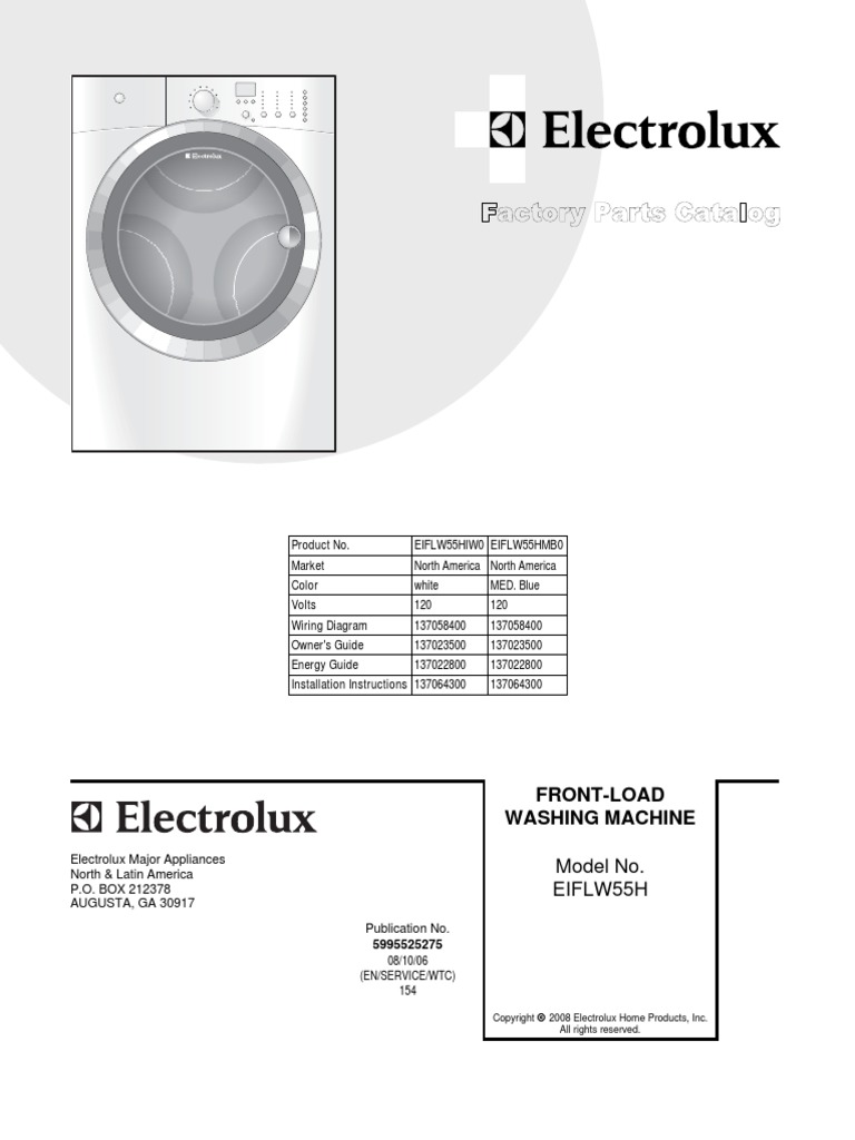 Electrolux Part Guide | Download Free PDF | Door | Washing Machine