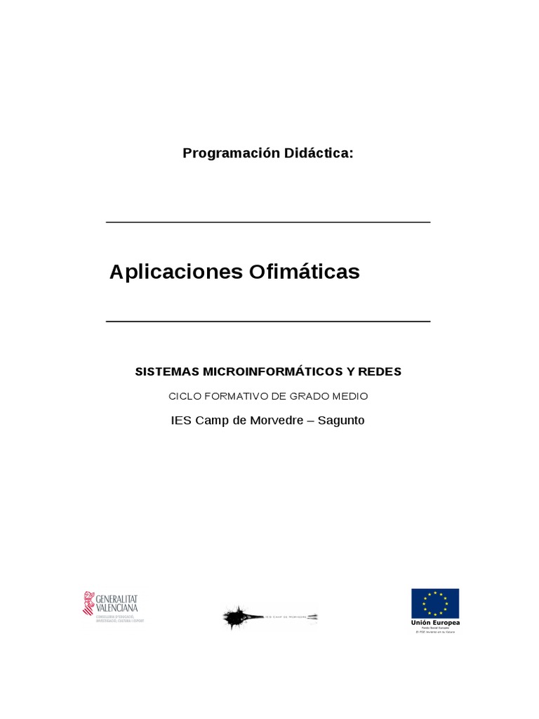 1SMR Aplicaciones Ofimaticas | PDF | Prueba (evaluación) | Tabla (base de datos)