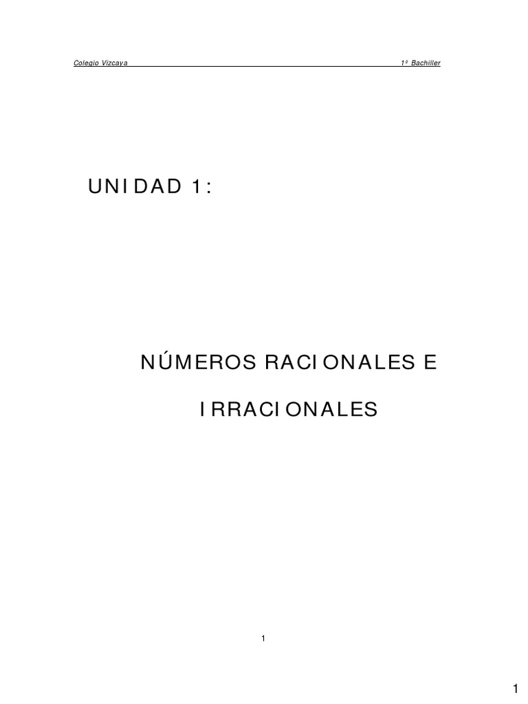 Numeros Racionales e Irracionales | PDF | Exponenciación | Intervalo ...