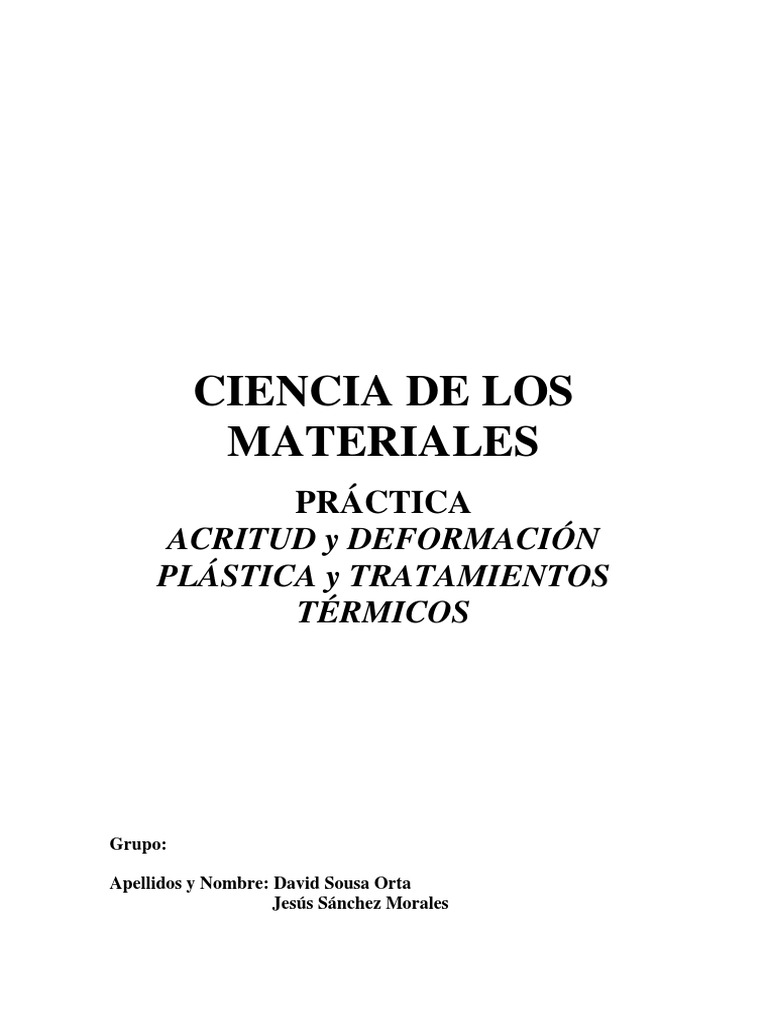 Acritud | PDF | Acero | Polímeros