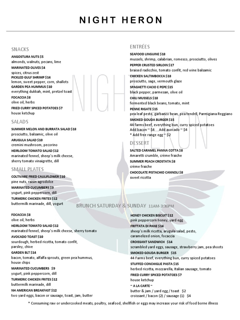 NH Menu Word Sept 1 | Download Free PDF | Dill | Salad