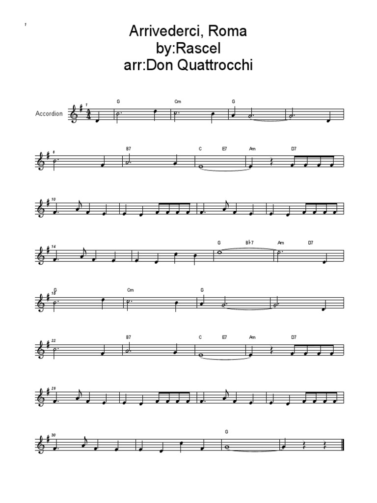 Arrivederci Roma | PDF