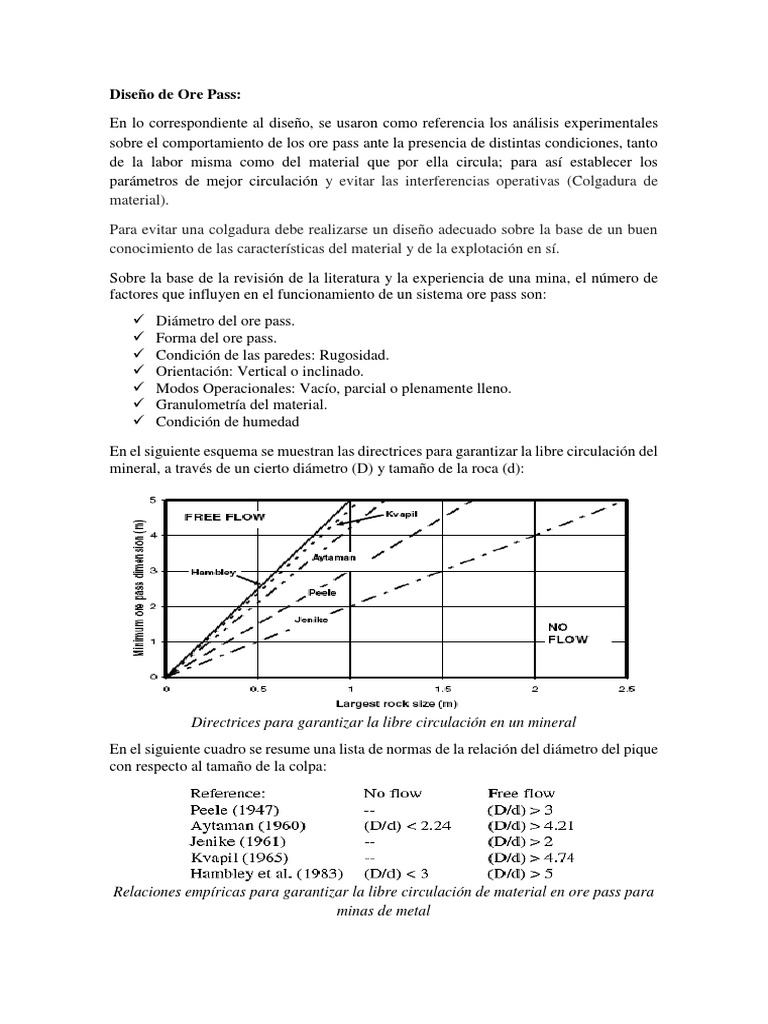 Diseño Eficiente de Ore Pass en Minería | PDF | Naturaleza