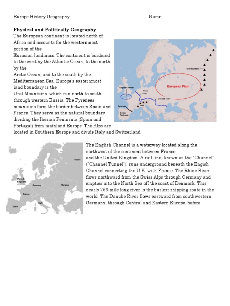 European Plain: Geography Overview | PDF | Chernobyl Disaster | Europe ...