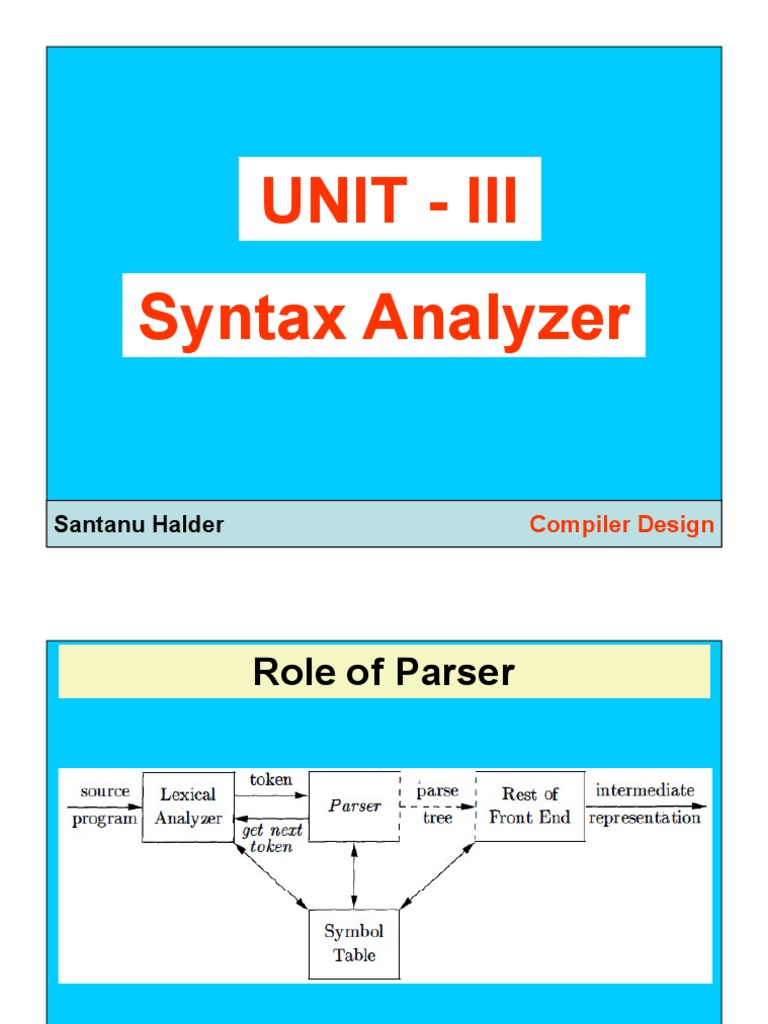 3-Syntax Analyzer PDF | PDF | Parsing | Syntax 3-Syntax Analyzer PDF | PDF | Parsing | Syntax