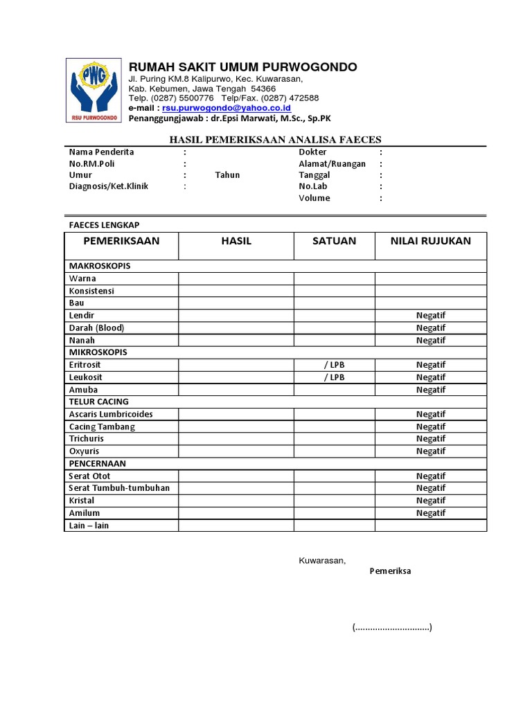 Interpretasi Hasil Pemeriksaan Feses | PDF