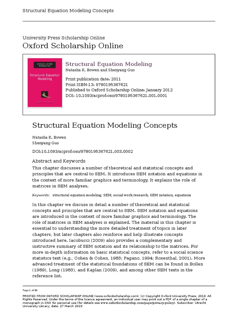 SEM Concepts | PDF | Structural Equation Modeling | Errors And Residuals
