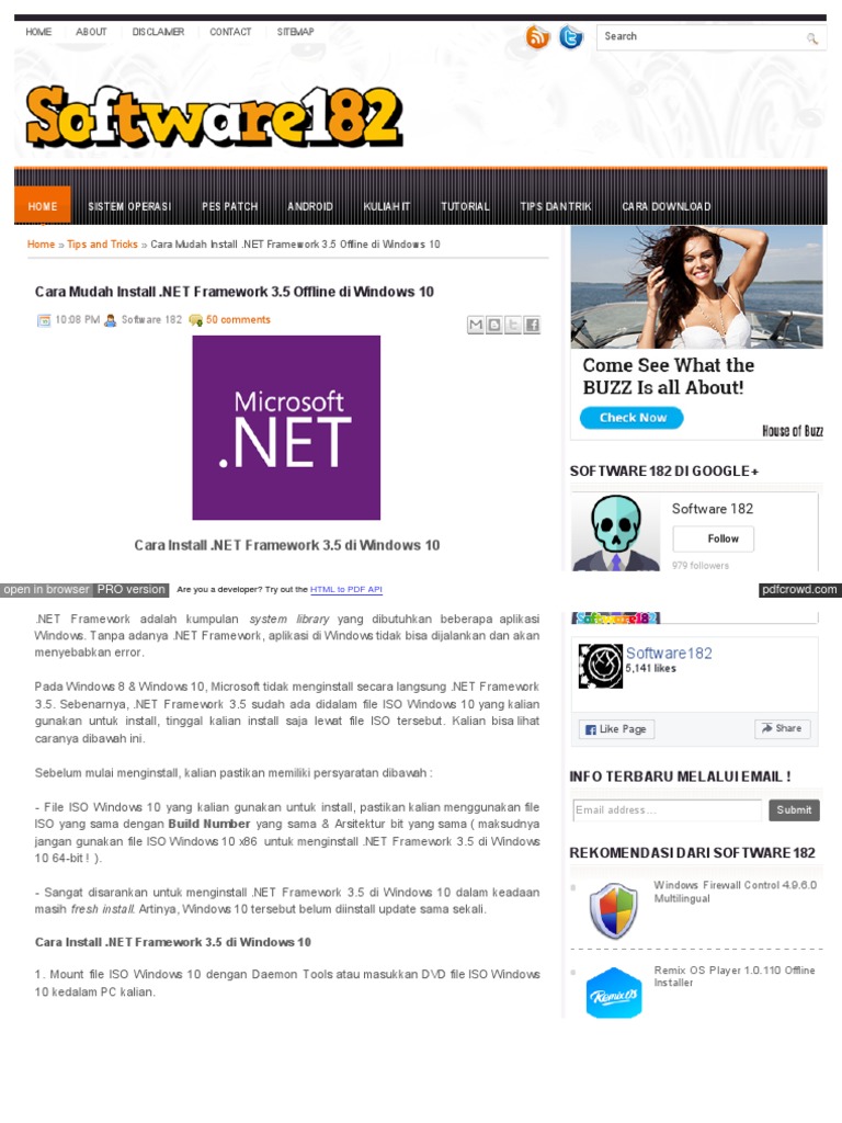 Cara Install Net Framework | PDF