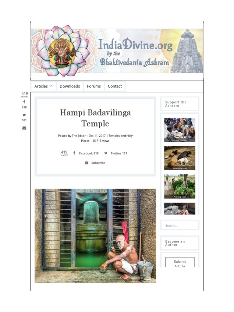 Hampi Badava Linga | PDF | Theistic Indian Philosophy | Indian Religions