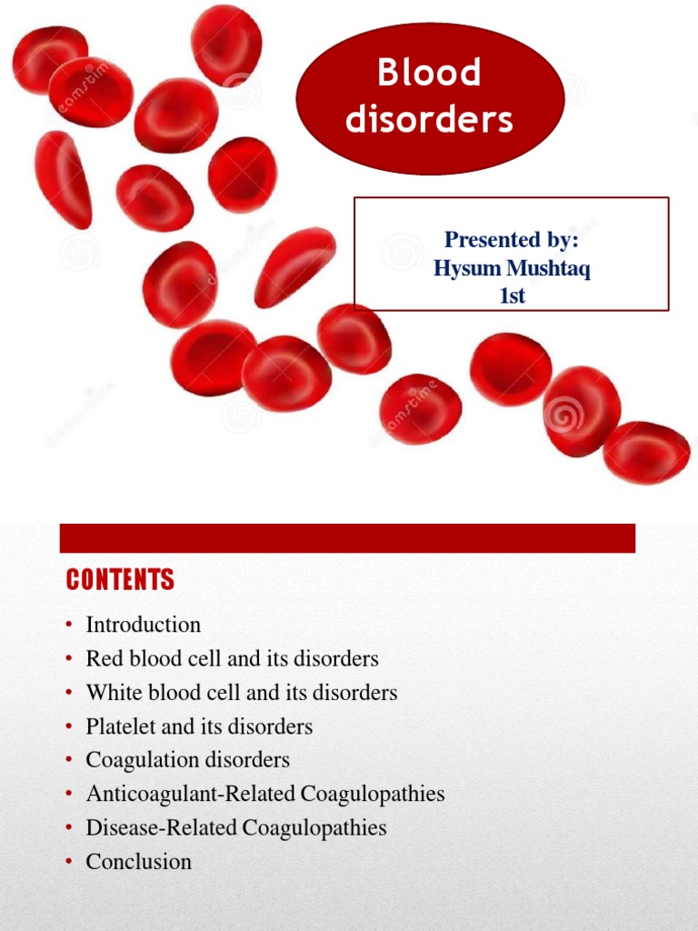 Blood Disorders: Types and Treatments | PDF | Coagulation | Anemia