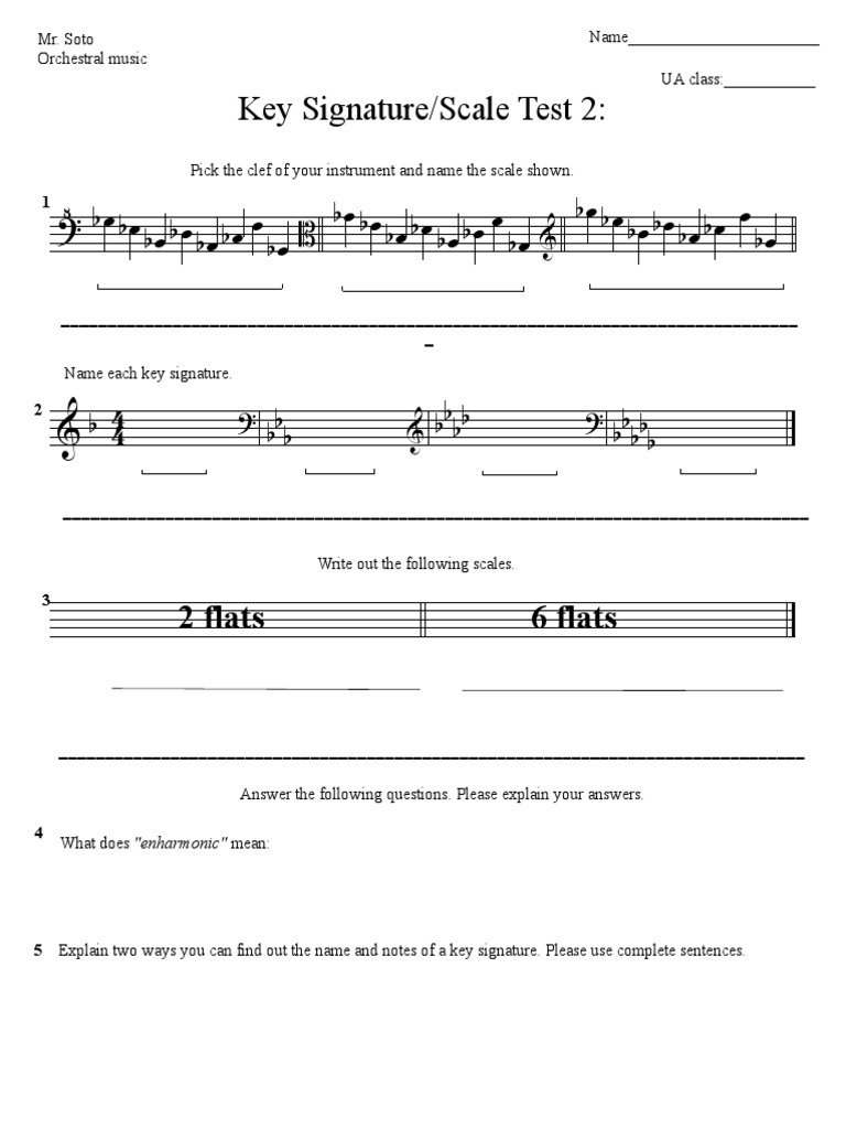 Key Signature Test 2 | PDF